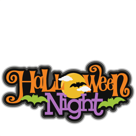 Download Halloween Night Svg Scrapbook Title Svg Cutting Files ...