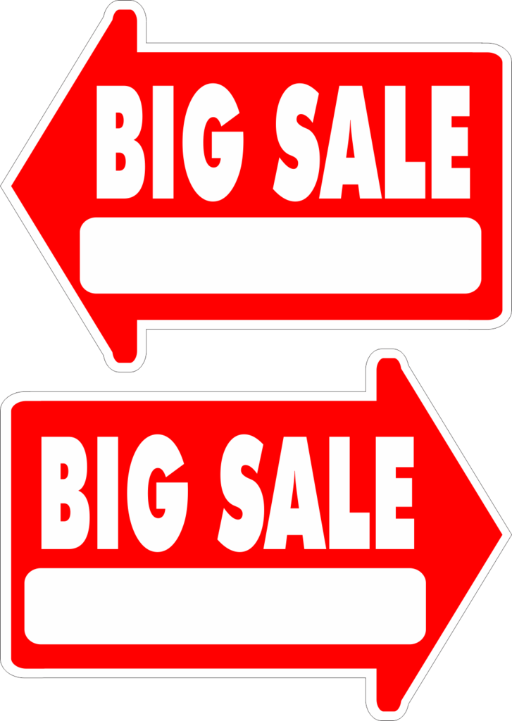 Big Sale Sign (727x1024), Png Download