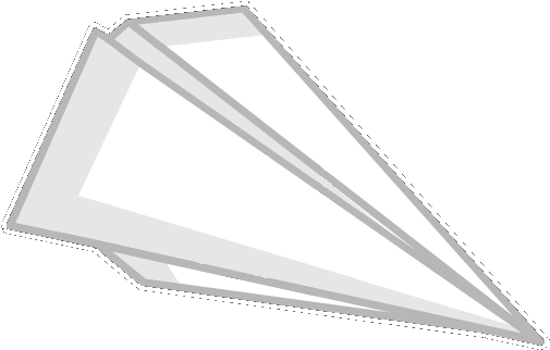 Paper Airplane - Object Overload Paper Airplane Body (550x400), Png ...