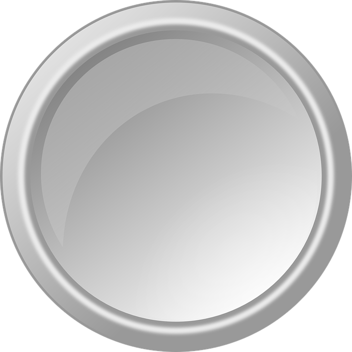Grey Circle Png - Transparent Glass Button Png (720x720), Png Download