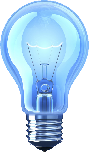 Blue Light Lamp Lighting Incandescent Bulb Clipart - Light Bulb ...