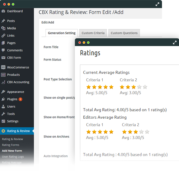 Multi-criteria Flexible Rating System - Wordpress Rating (600x572), Png ...