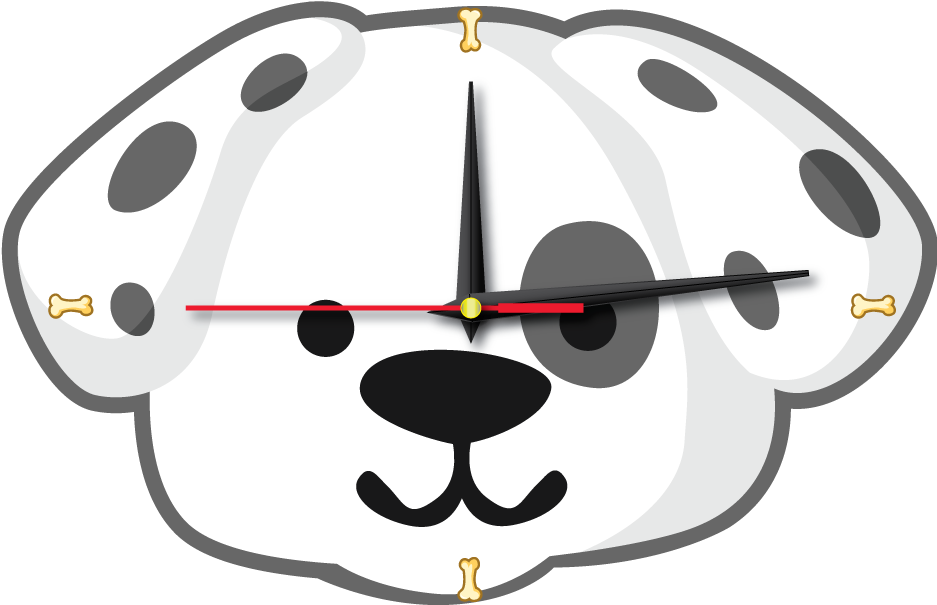 Puppy-clock (936x936), Png Download