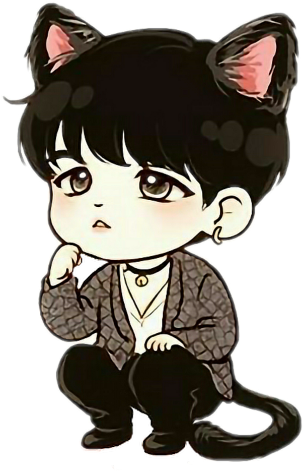 Bts Chibi Drawing Suga (1024x1024), Png Download