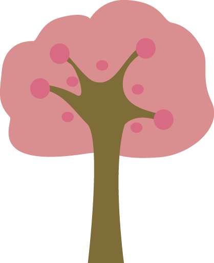 Pink Tree - Clip Art Pink Tree (418x514), Png Download