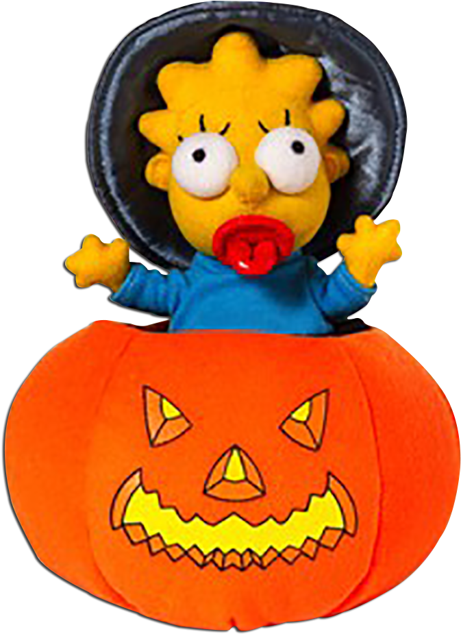 The Simpsons' Maggie In The Pumpkin Plush Toy (734x965), Png Download