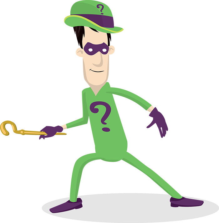 Faqs-riddler - Cartoon (700x713), Png Download