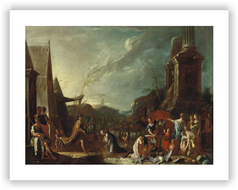 Salomón Y La Reina De Saba - Painting (800x635), Png Download