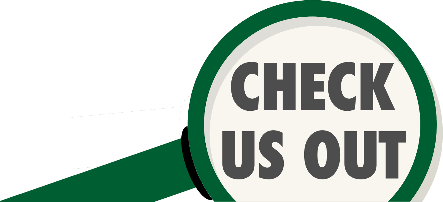 Magnifier - Check Us Out (1430x653), Png Download