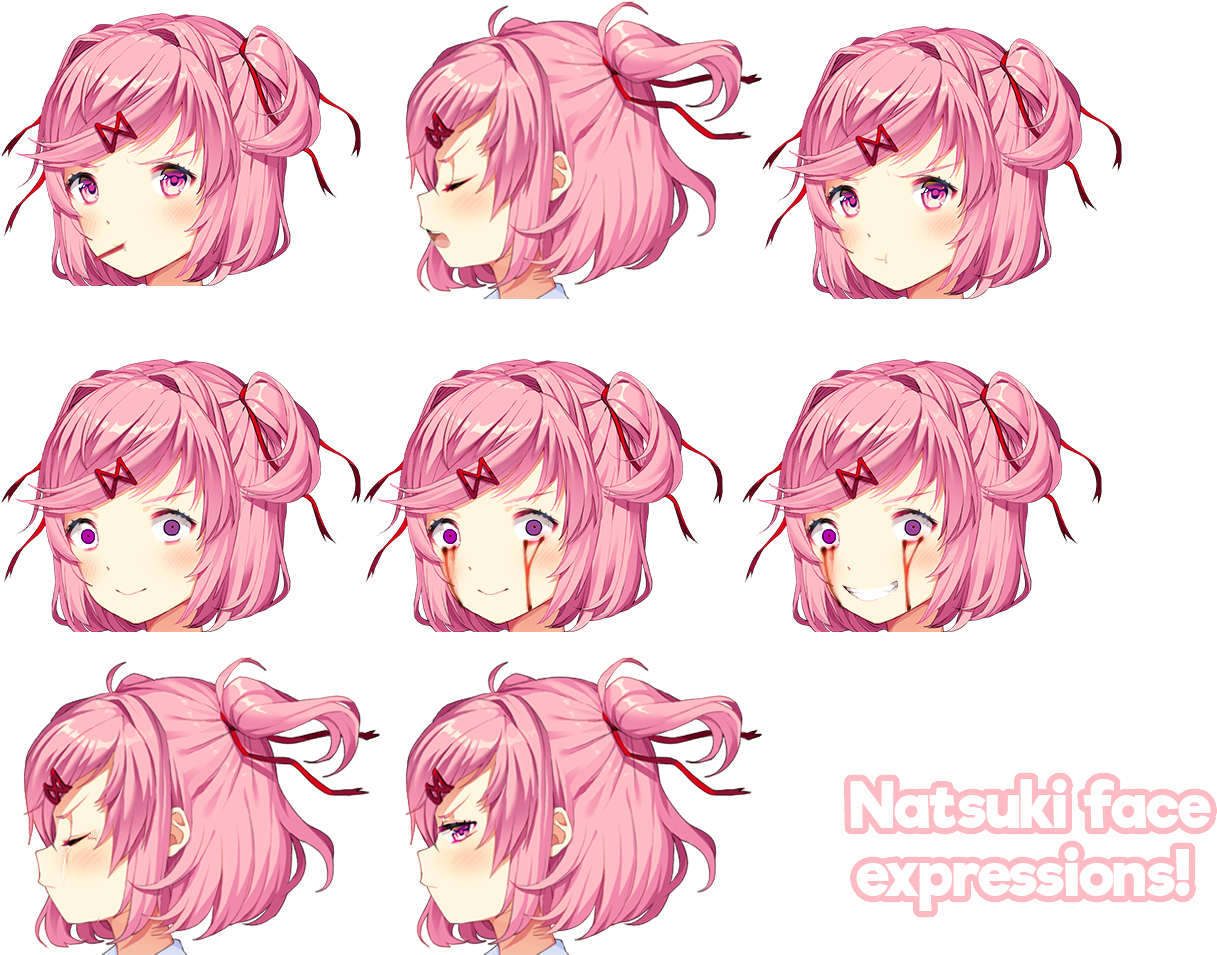 Download Ddlc - Natsuki Sprites | Transparent PNG Download | SeekPNG