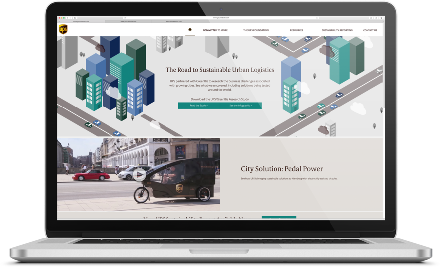 Ups Sustainability Homepage Banner (1000x672), Png Download