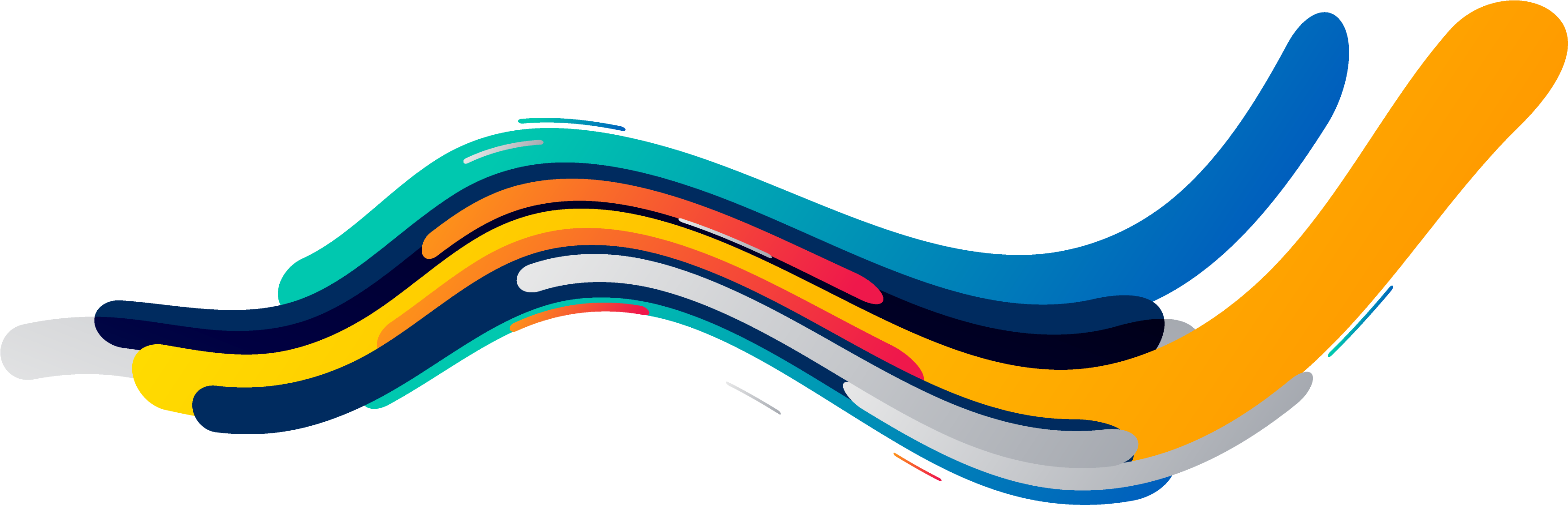 Color Png - Colour Line Vector Png (3774x1224), Png Download