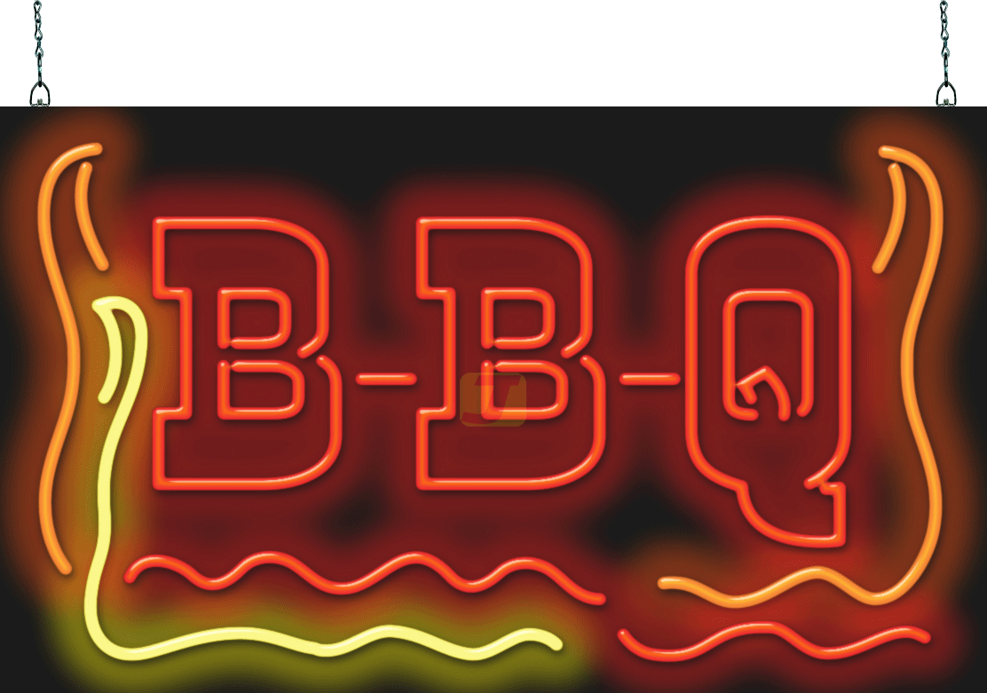 Bbq Neon Sign Super Large - Neon Sign (1112x781), Png Download