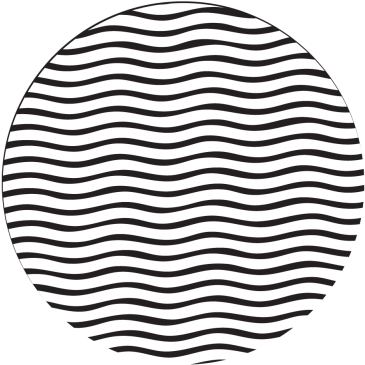 Wavy Lines Gobo - Circle (400x400), Png Download