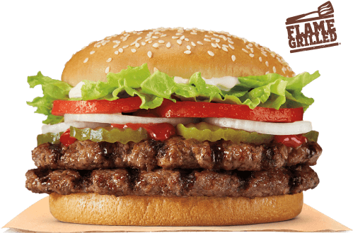 Double Whopper® Sandwich - Burger King Whopper (500x540), Png Download