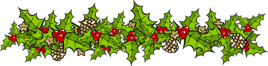 Santa Clip Art Borders - Horizontal Christmas Clip Art (1041x260), Png ...