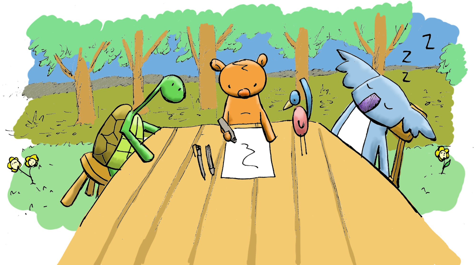 Download Cute Illustration Of Ringo Ringtail Possum With Turtle ...