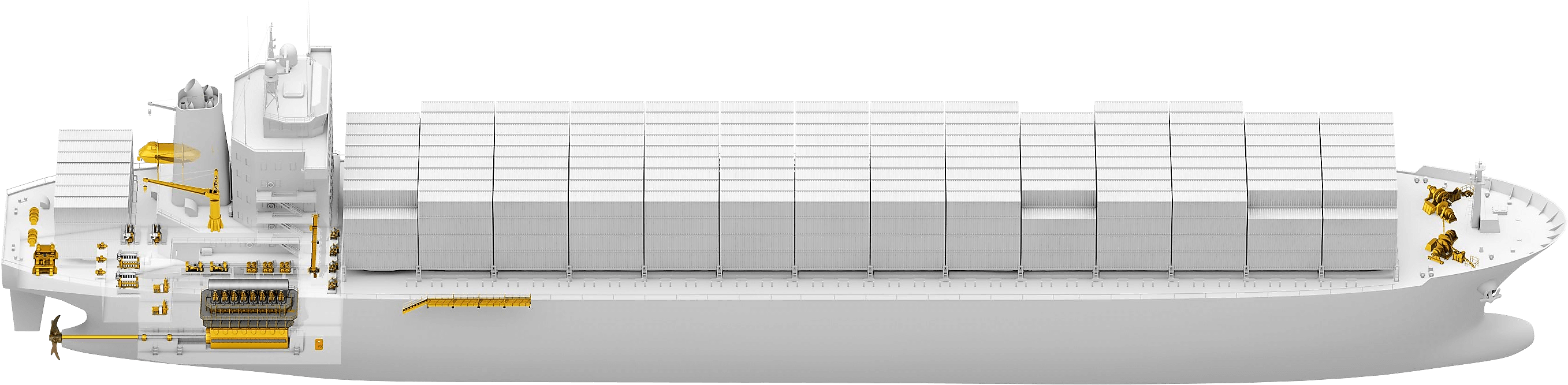 Container Vessel - Ruler (3000x1000), Png Download