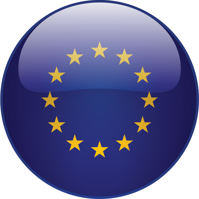 Euro Flag - Round Europe Flag (668x667), Png Download
