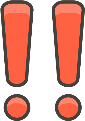 Double Exclamation Mark Emoji - Graphic Design (866x650), Png Download