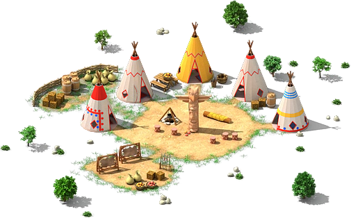 Native American Camp L1 - Native American Png (505x314), Png Download