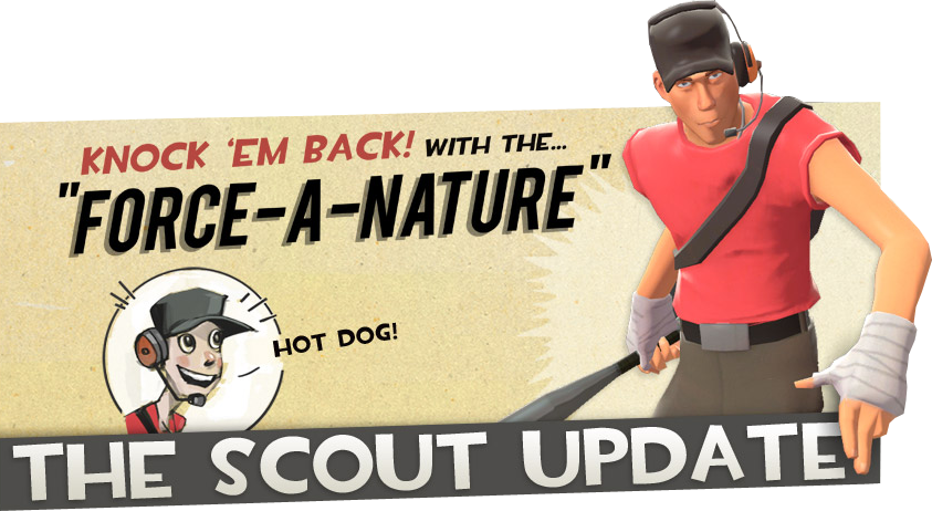 Scout Update Banner Tf2 - Tf2 Update Banner (843x462), Png Download