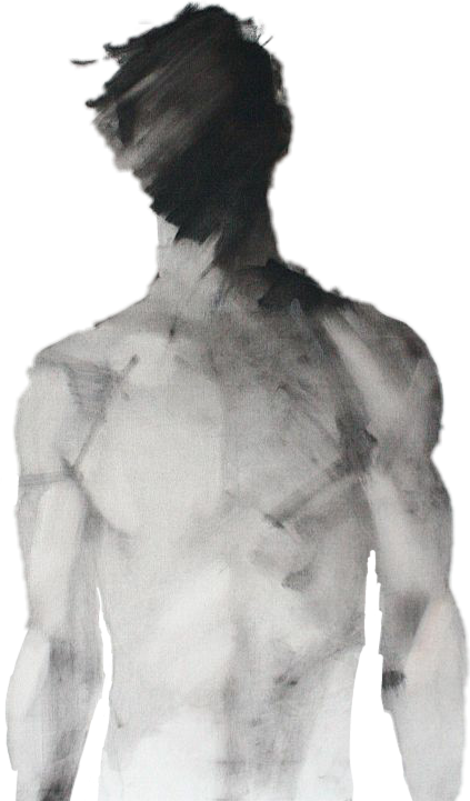 Man With No Face Drawing (423x721), Png Download