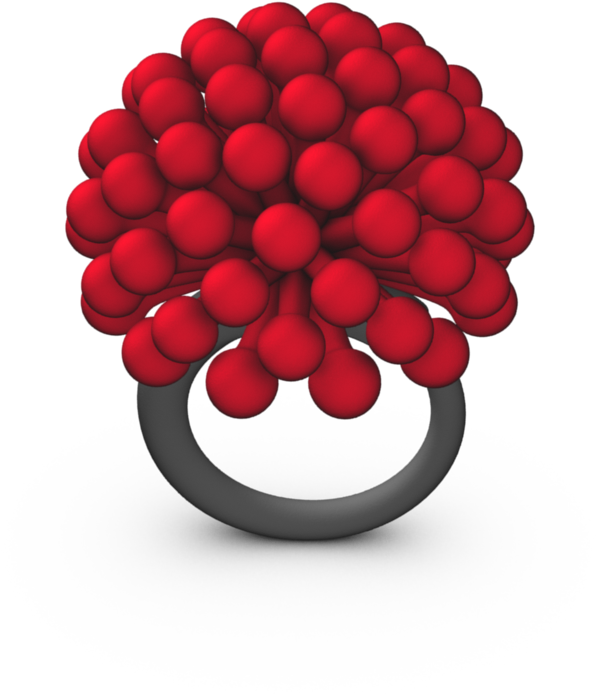 Red 3d Printed Ring - Circle (1000x1000), Png Download