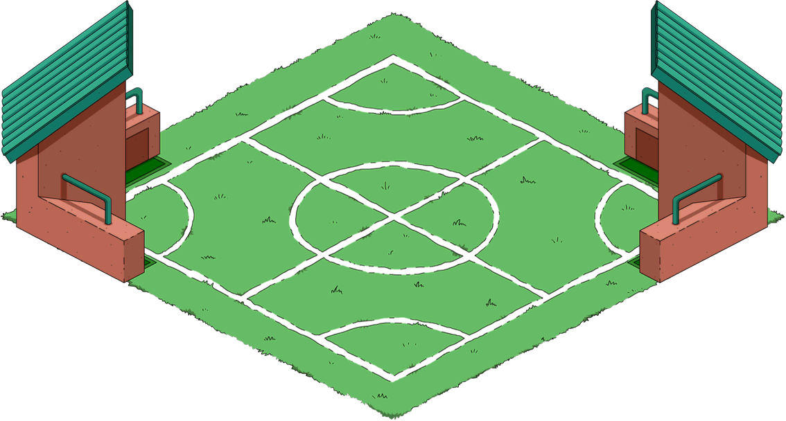 Clay Grass Field - The Simpsons (1134x608), Png Download