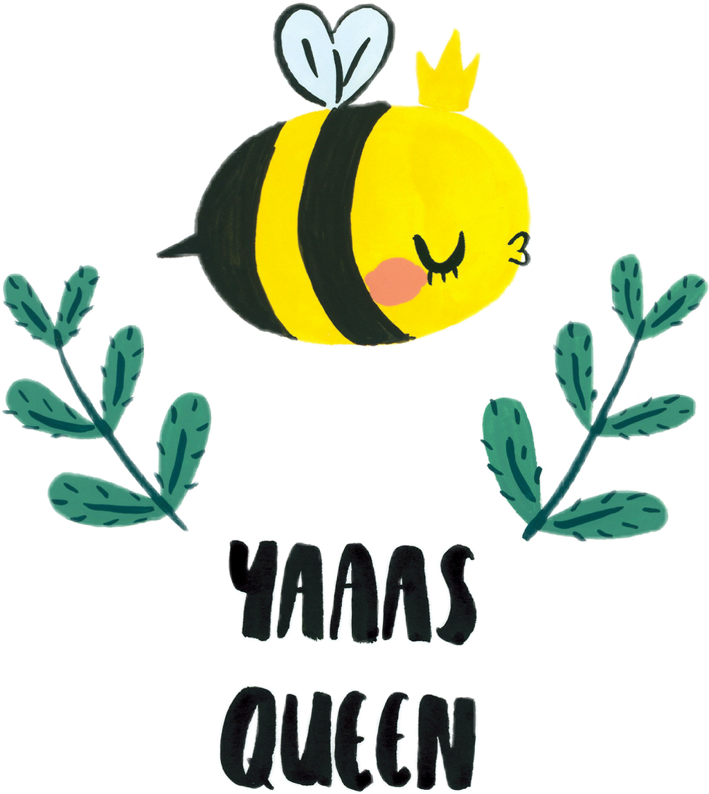 Download Queen Sticker - Honeybee | Transparent PNG Download | SeekPNG