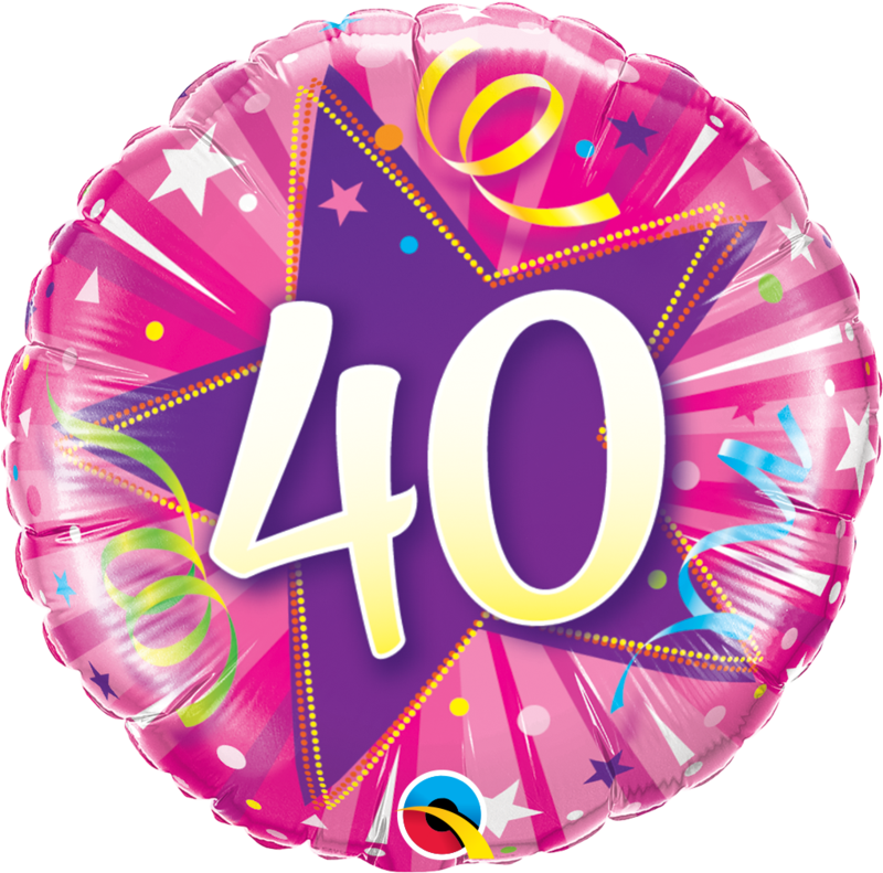 40th Birthday Pink (800x791), Png Download