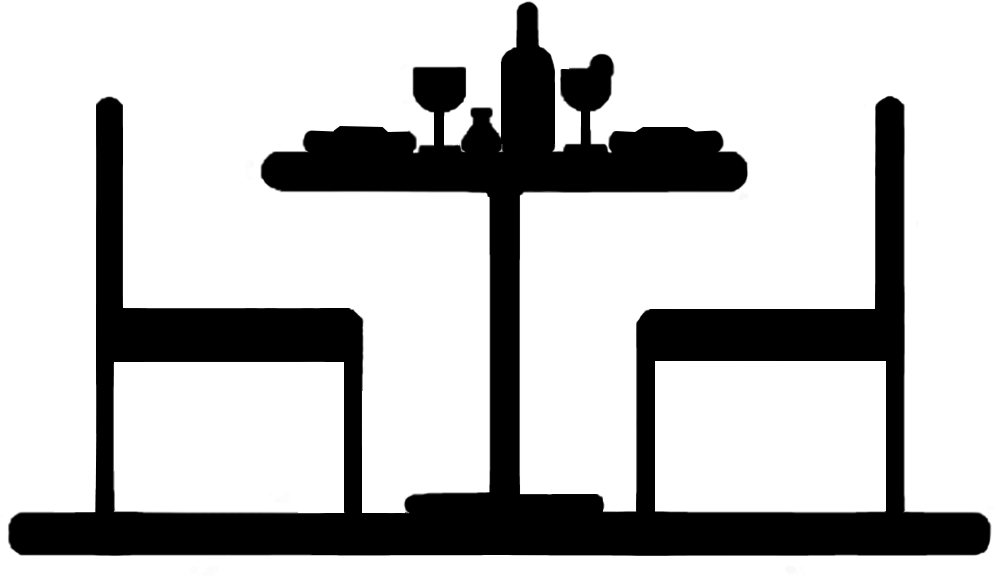 Table - Silhouette (1000x651), Png Download