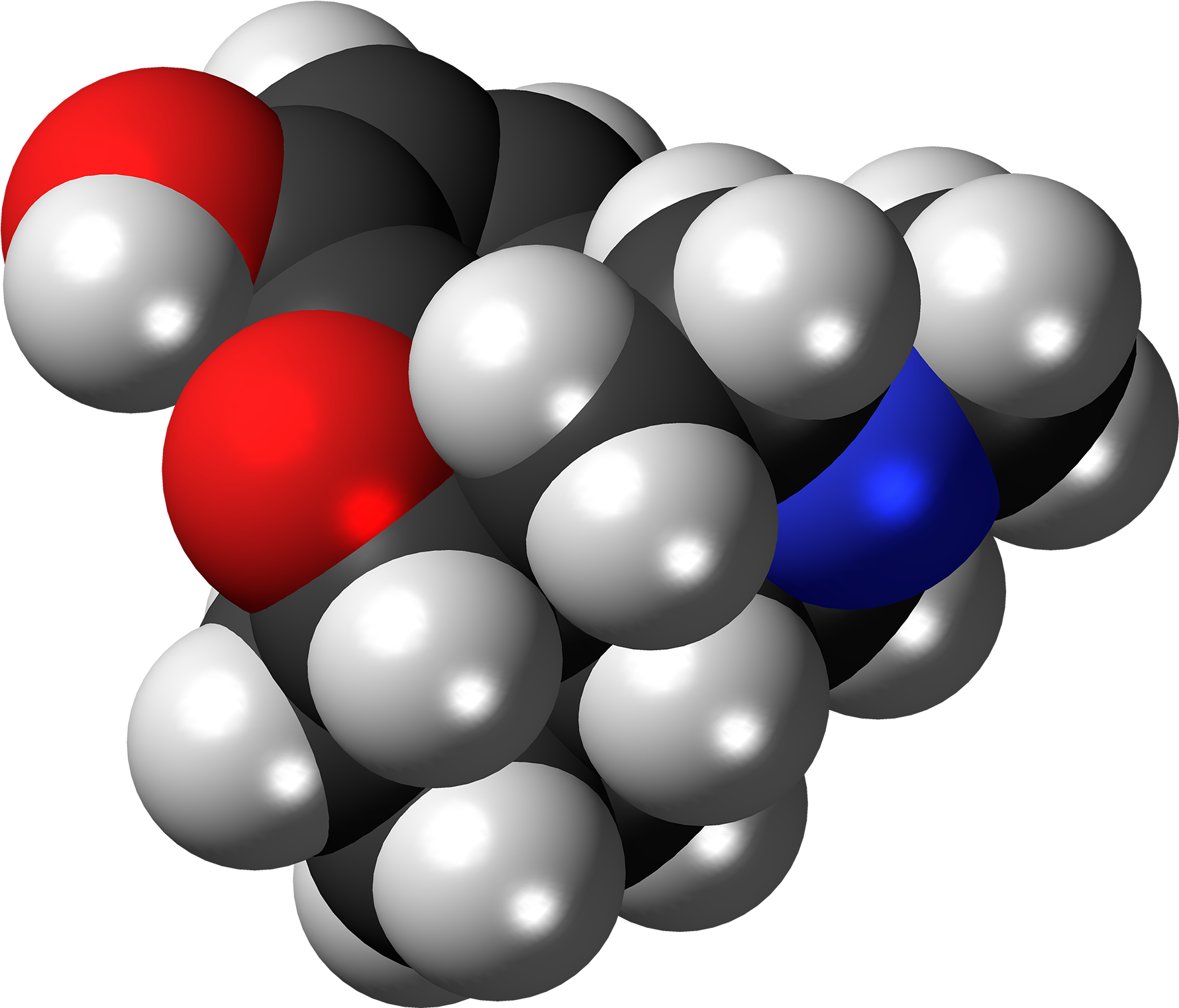Desomorphine Molecule Spacefill - Illustration (2000x1742), Png Download