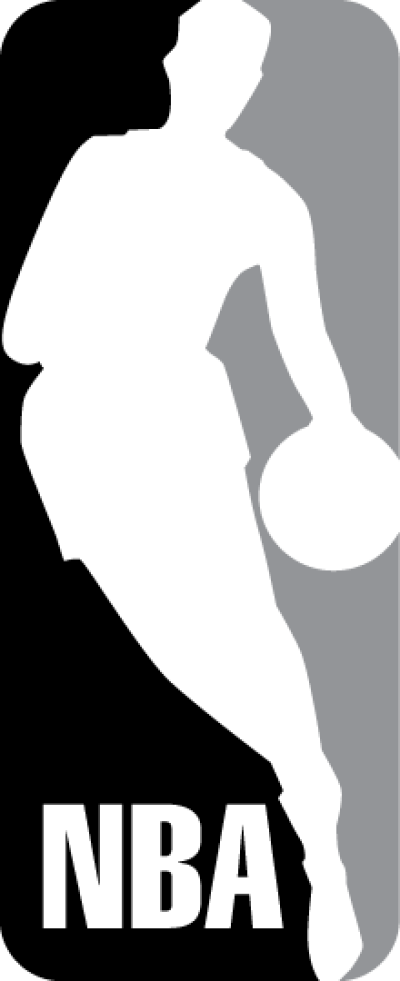 Nba Logo Free Vector - Nba Logo White Png (400x981), Png Download