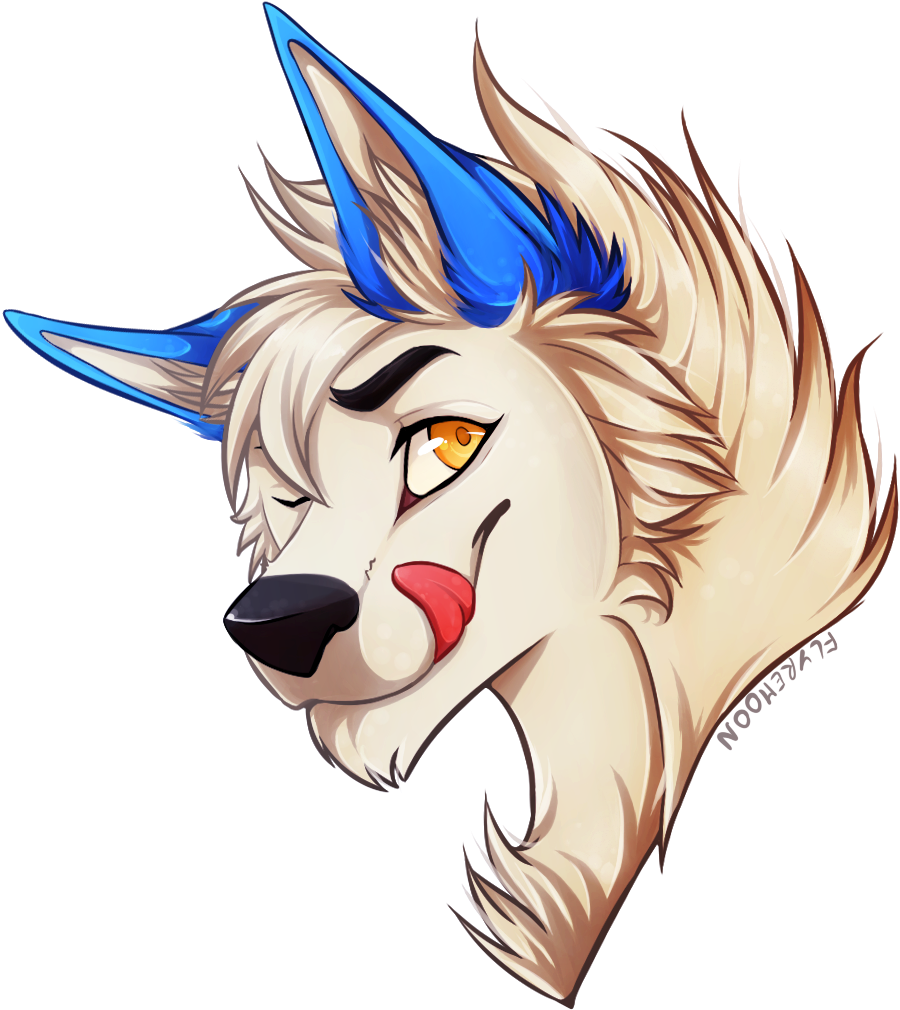 Download Headshot By Flyremoon - Male Furry Wolf Headshot | Transparent ...