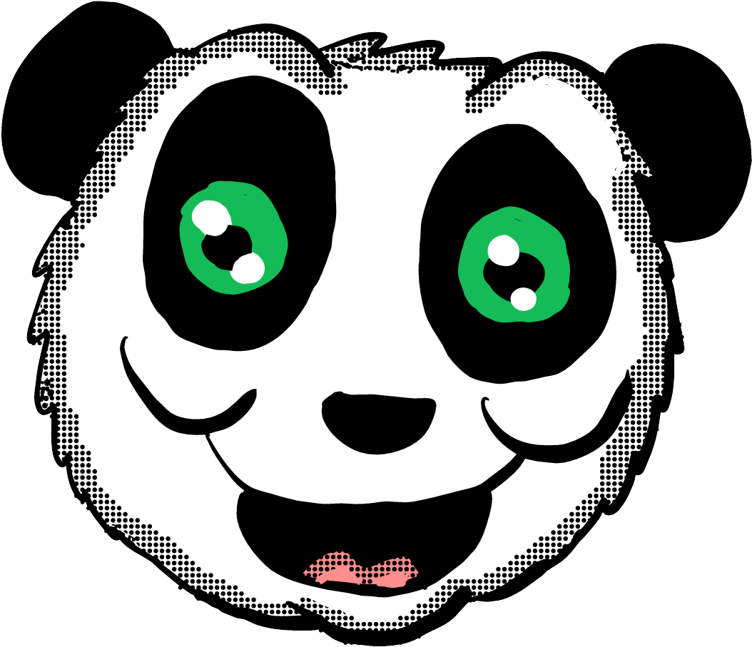 Cartoon Panda Head Ericallen' Artist (1200x1542), Png Download