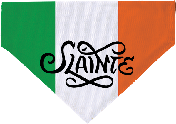 Slainte Irish Flag Pet Scarf - Orange (600x600), Png Download