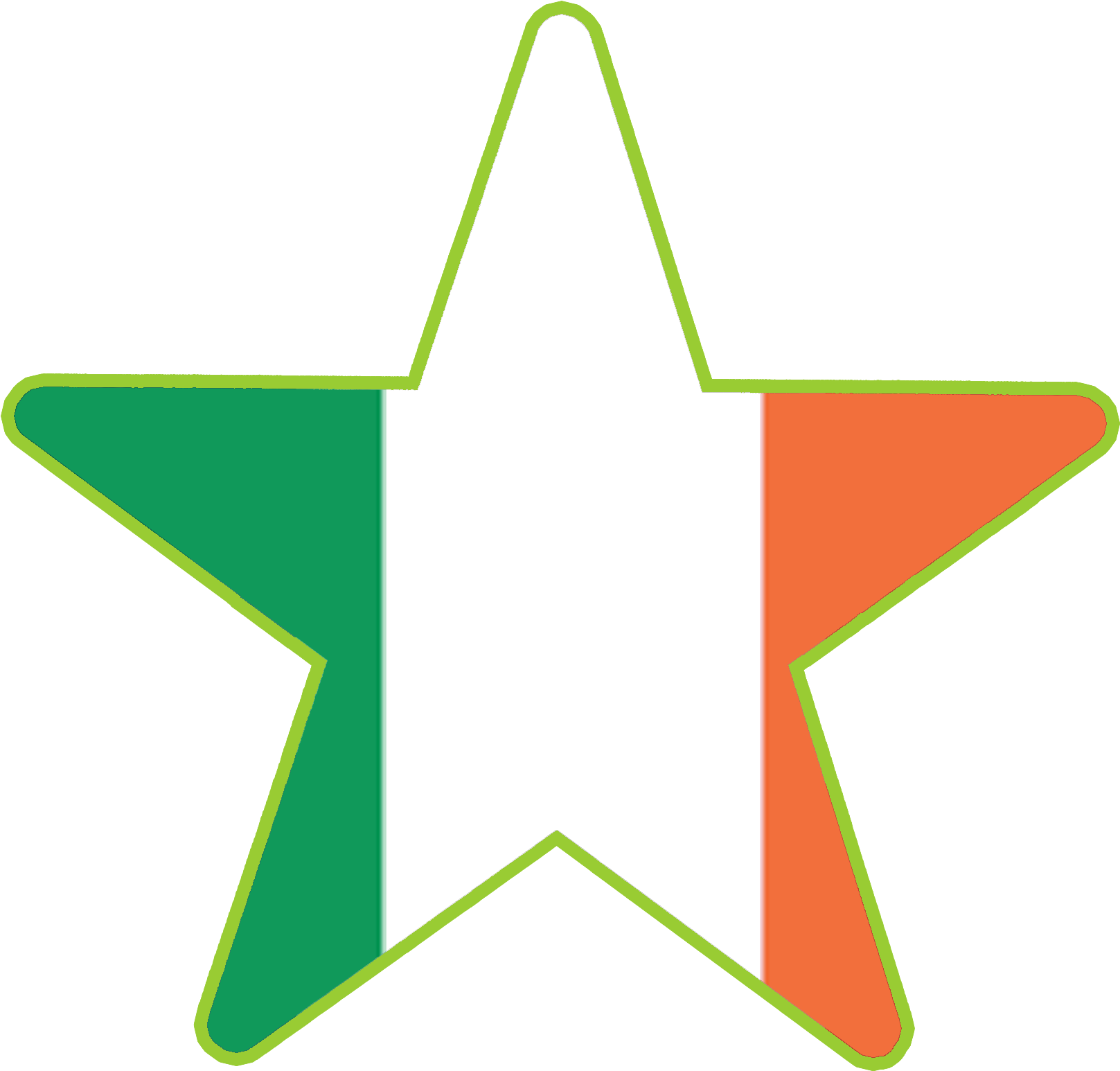 Connections Star Languages Irish Flag - Diagram (1732x1756), Png Download