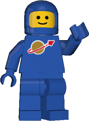 Classic Spaceman - Classic Lego Space Man (307x407), Png Download