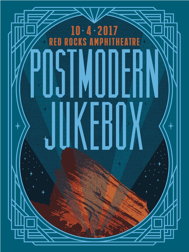 Red Rocks Signed Poster - Postmodern Jukebox Poster (1000x1000), Png ...