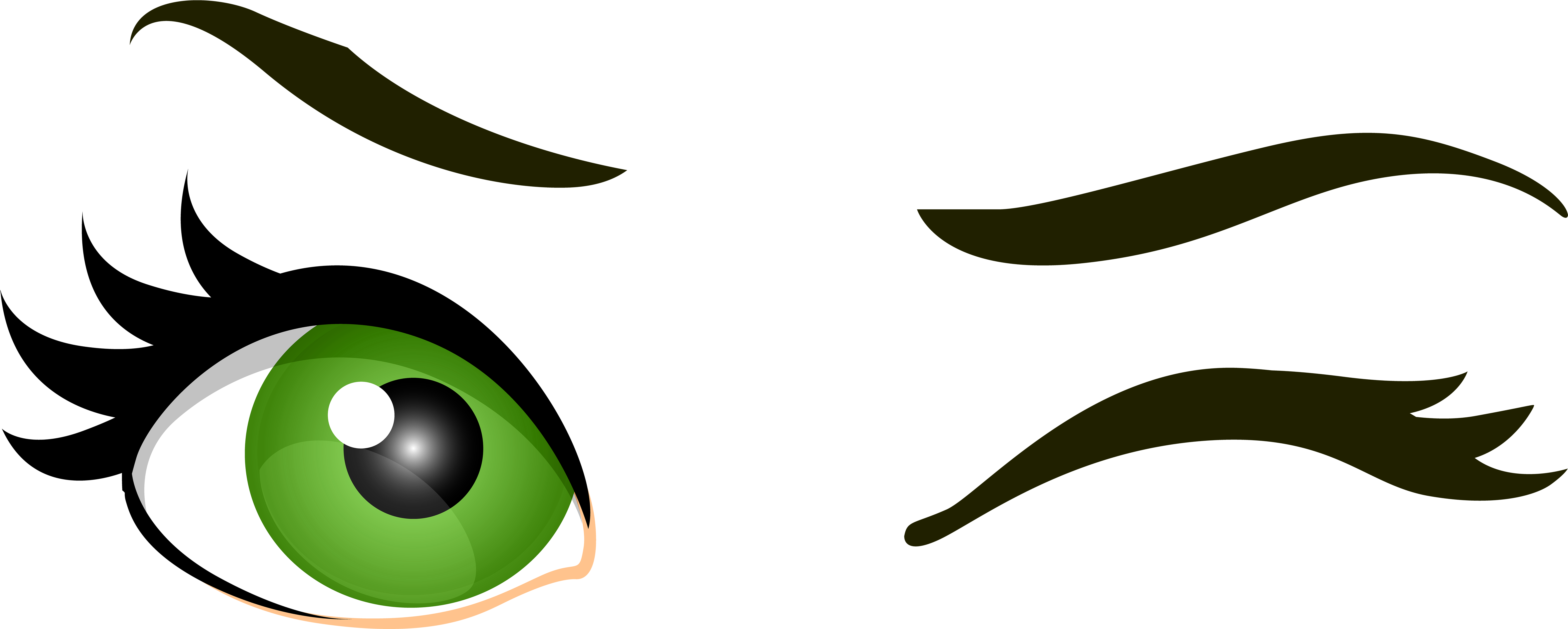 Download Green Winking Eyes Png Clip Art - Wink Eye Png | Transparent ...