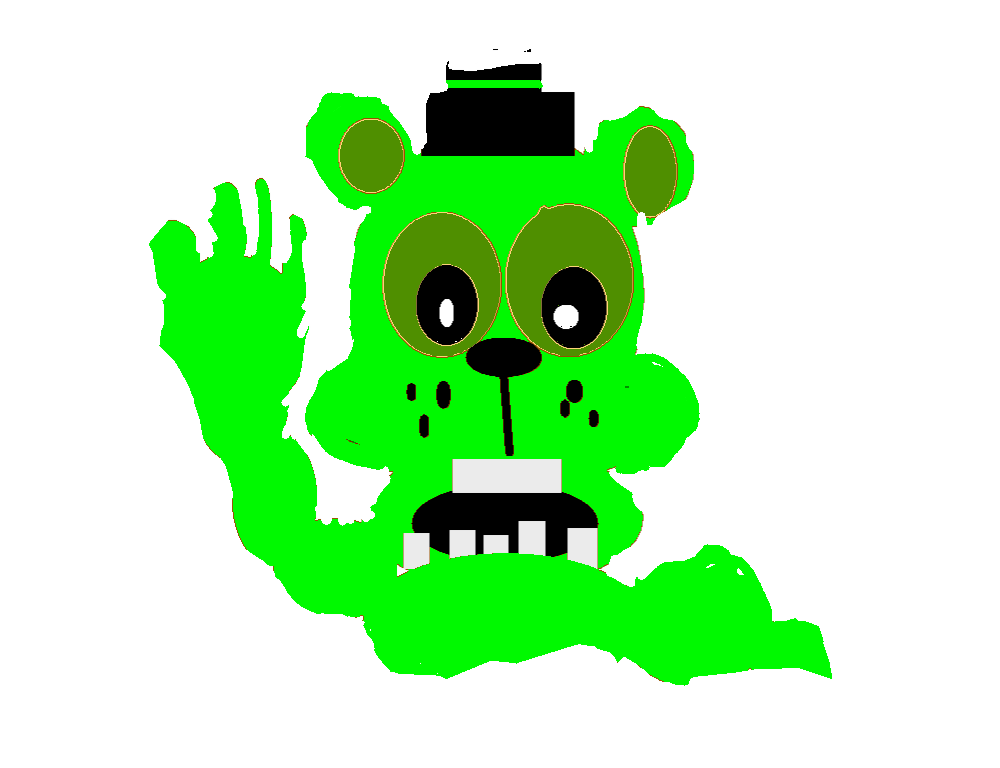 Drawing11 - Slime Freddy - Cartoon (1000x768), Png Download