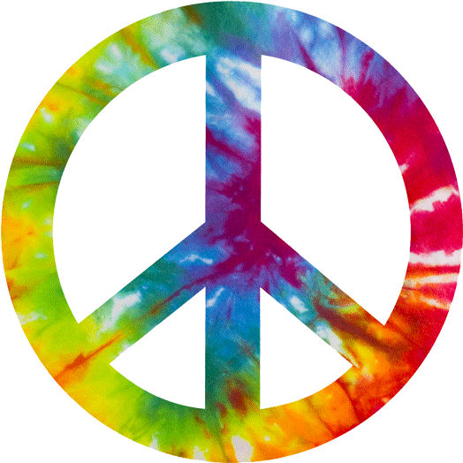 Download Peace-logo - Hippie Peace Sign Tie Dye | Transparent PNG ...