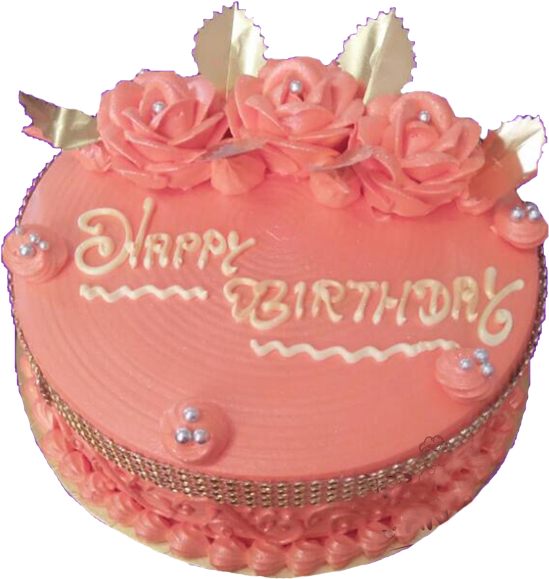 Peach Color Cake - Peach Color Birthday Cake (600x600), Png Download