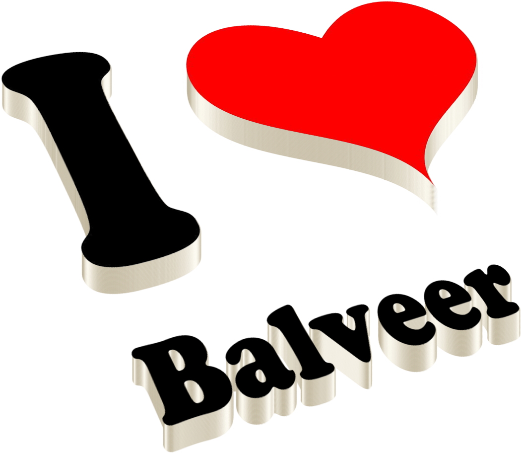 Balveer Name Logo Png - Heart (1324x1102), Png Download
