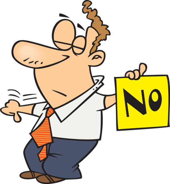 No Png - Cartoon Man Saying No (554x600), Png Download