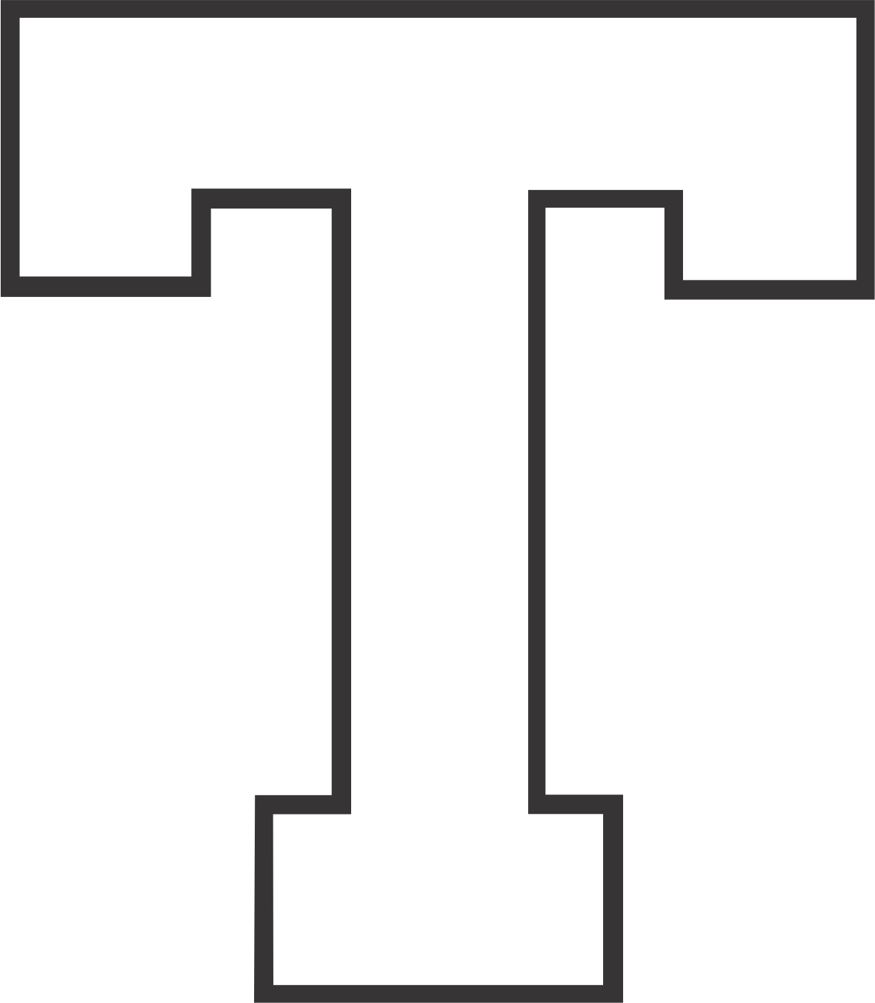 Outline Letter (1226x1405), Png Download