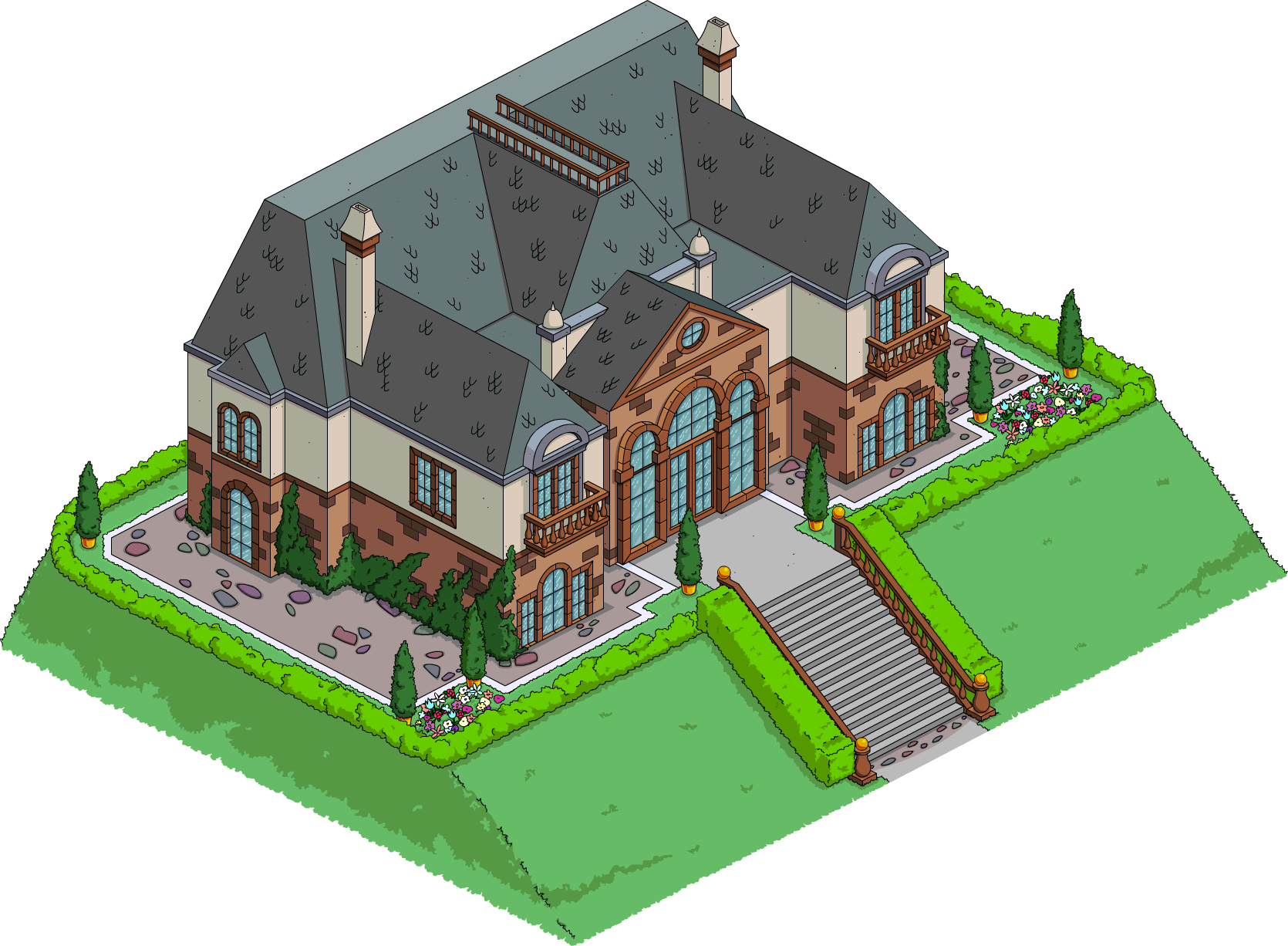 Burns' Summer Mansion (1670x1226), Png Download