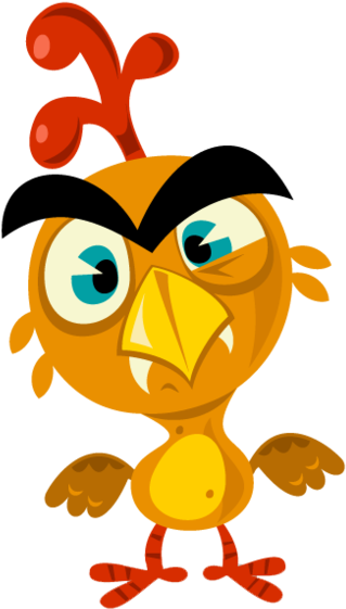 Angry Chicken Games - Cartoon (600x600), Png Download