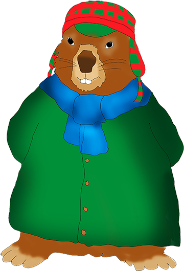 Download Winterdressed Groundhog Clip Art - Illustration | Transparent ...
